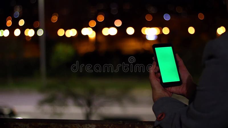 Phone with a Green Screen To Insert an Image or Text Stock Footage ...