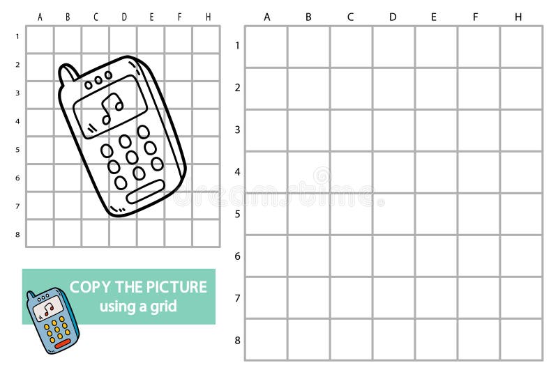 Phone grid copy picture stock vector. Illustration of child - 239001354
