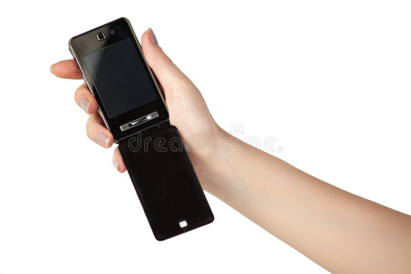 Phone in hand stock photo. Image of person, display, telephone - 15237876