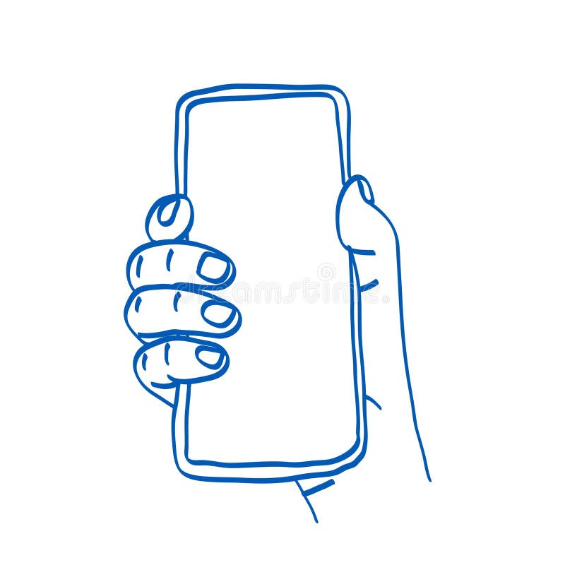 Phone in Hand. Gesture Vector Illustration Stock Vector - Illustration ...