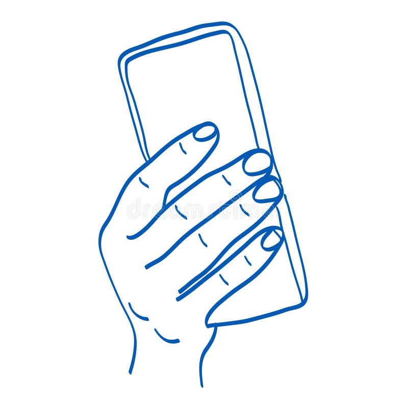 Phone in Hand. Gesture Vector Illustration Stock Vector - Illustration ...