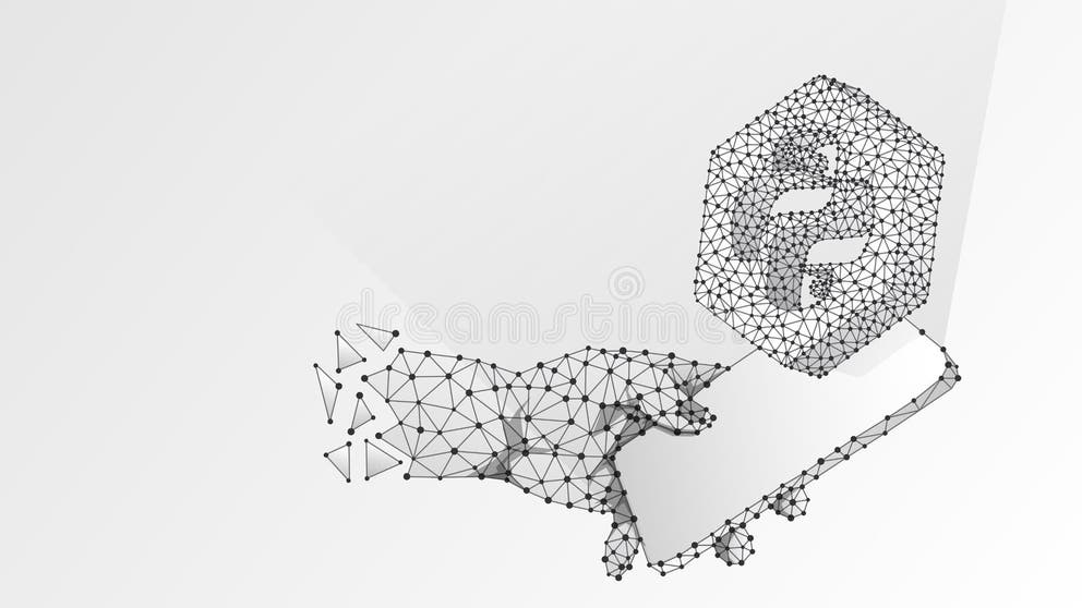 Phone in a Hand with Python Language Symbol on Mobile Screen. Coding ...