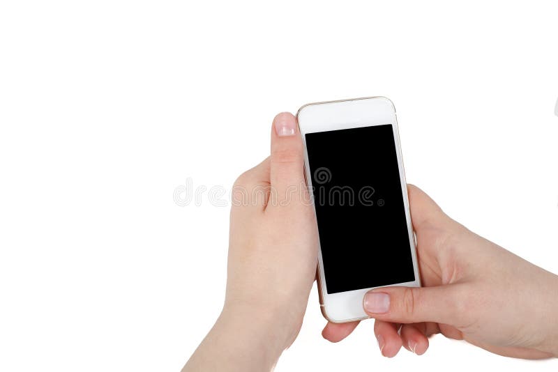 The Phone is in the Hand with the Screen in the Camera Stock Photo ...