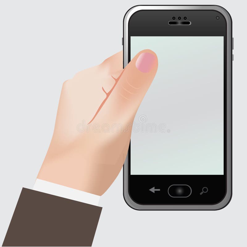 Phone, hand stock vector. Illustration of communicating - 63478619