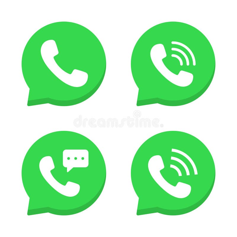 Phone, Handset Icon in Speech Bubbles Stock Vector - Illustration of ... Phone, Handset Icon in Speech Bubbles Stock Vector - Illustration of ...