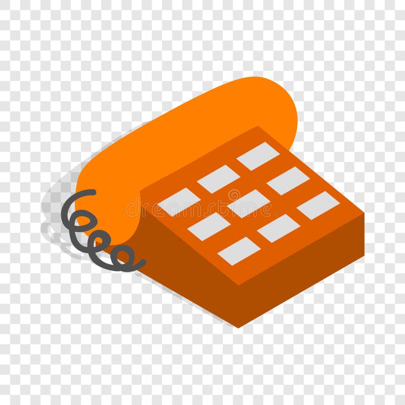 Phone Handset Isometric Icon Stock Vector - Illustration of phone ...