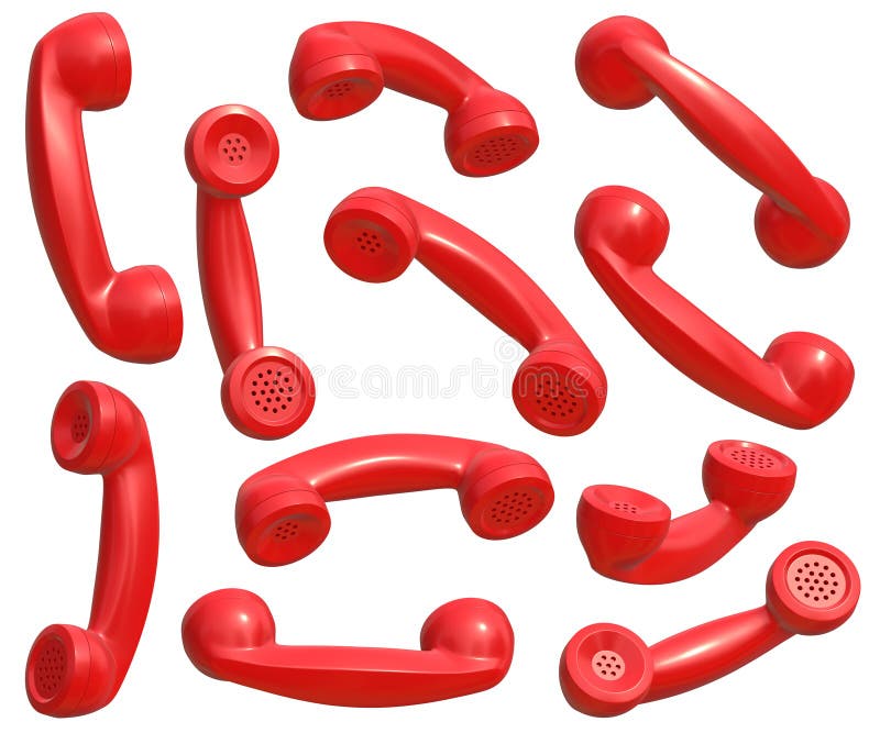 Phone Handset Set stock illustration. Illustration of talk - 309512612