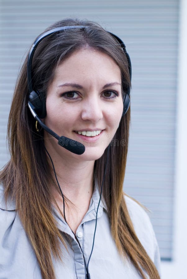 Phone headset professional stock photo. Image of pretty - 10889620