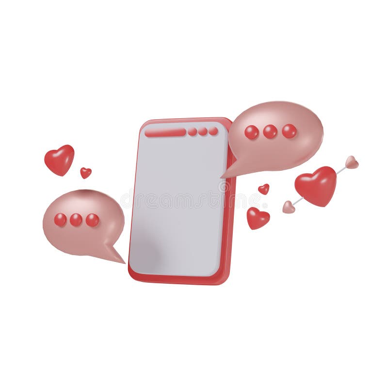 Love Chat Message Notification Icon Isolated White Background Stock ...