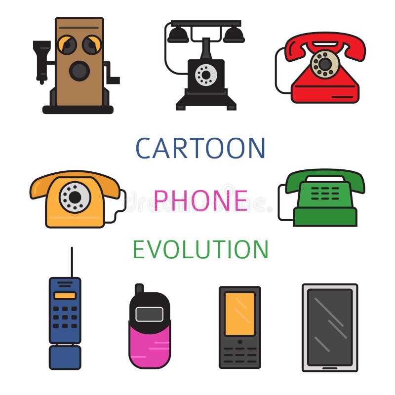 Evolution Cell Phones Stock Illustrations – 68 Evolution Cell Phones ...