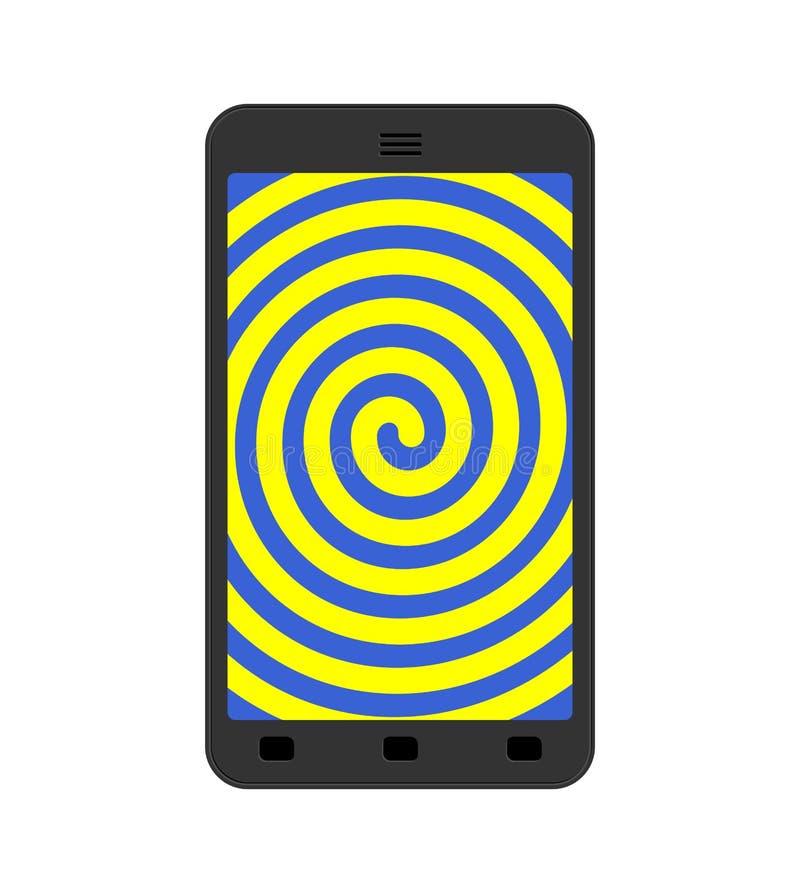Phone Hypnosis. Smartphone Screen Hypnotizes Stock Vector ...