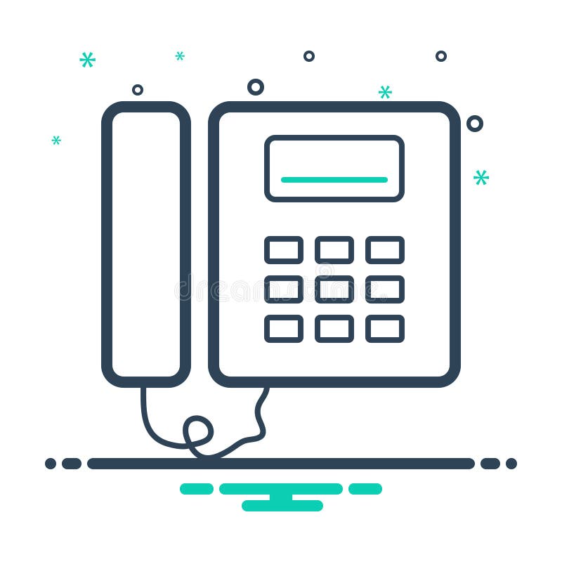 Black Mix Icon for Phone, Flat and Telephone Stock Vector ...