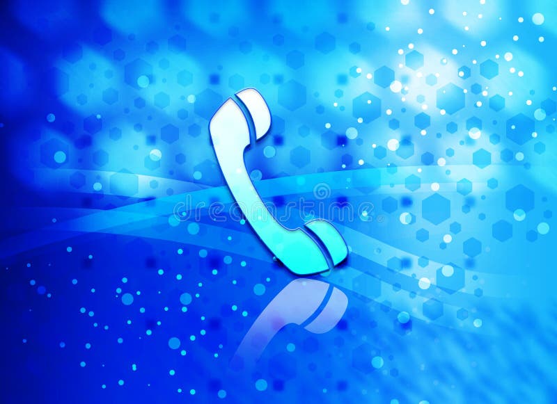 Phone Icon Abstract Light Cyan Blue Hexagon Pattern Background Stock ...