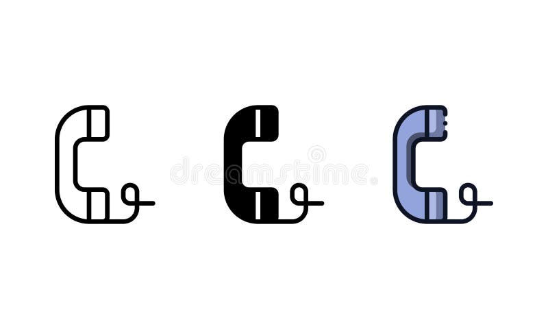 Phone Icon As a Medium of Long-distance Communication Stock Vector ...