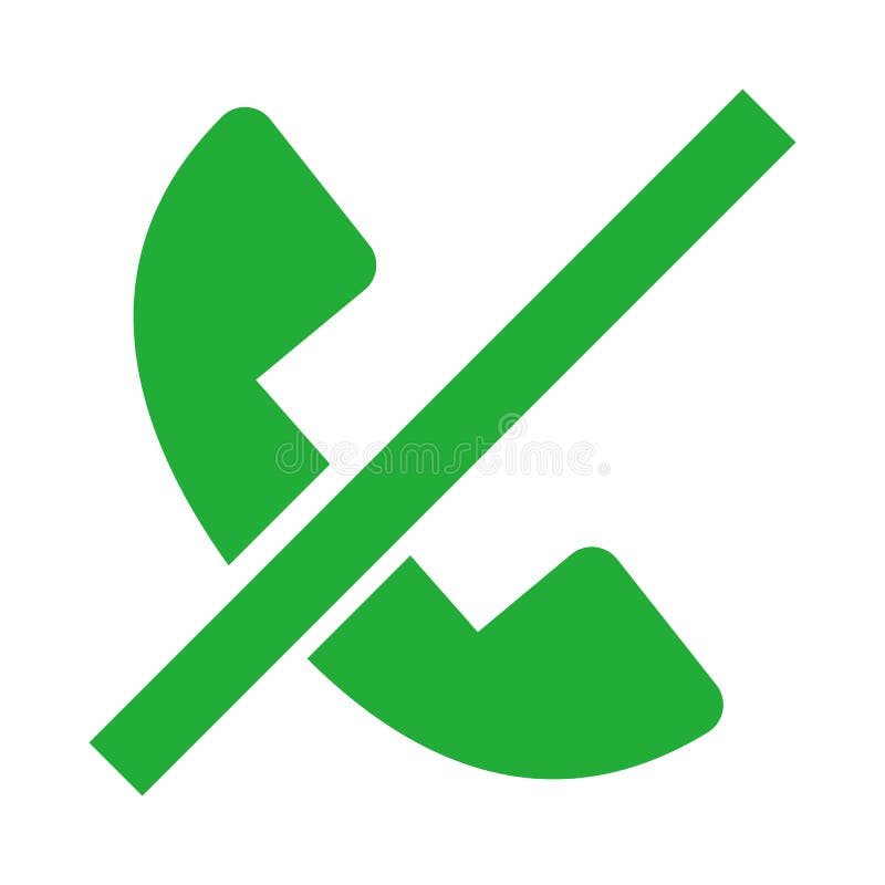 A Phone Icon that Cannot Be Called. Vector. Stock Vector - Illustration ...