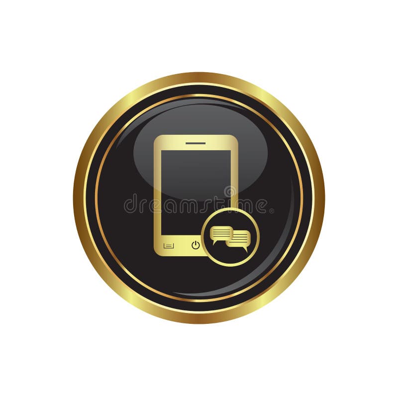 Phone icon with chat menu stock vector. Illustration of collection ...