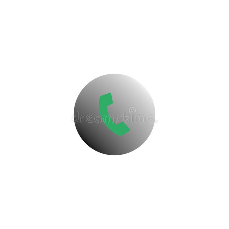 Phone Icon Circle. Green Receiver Shape. Communication Vector Image ...