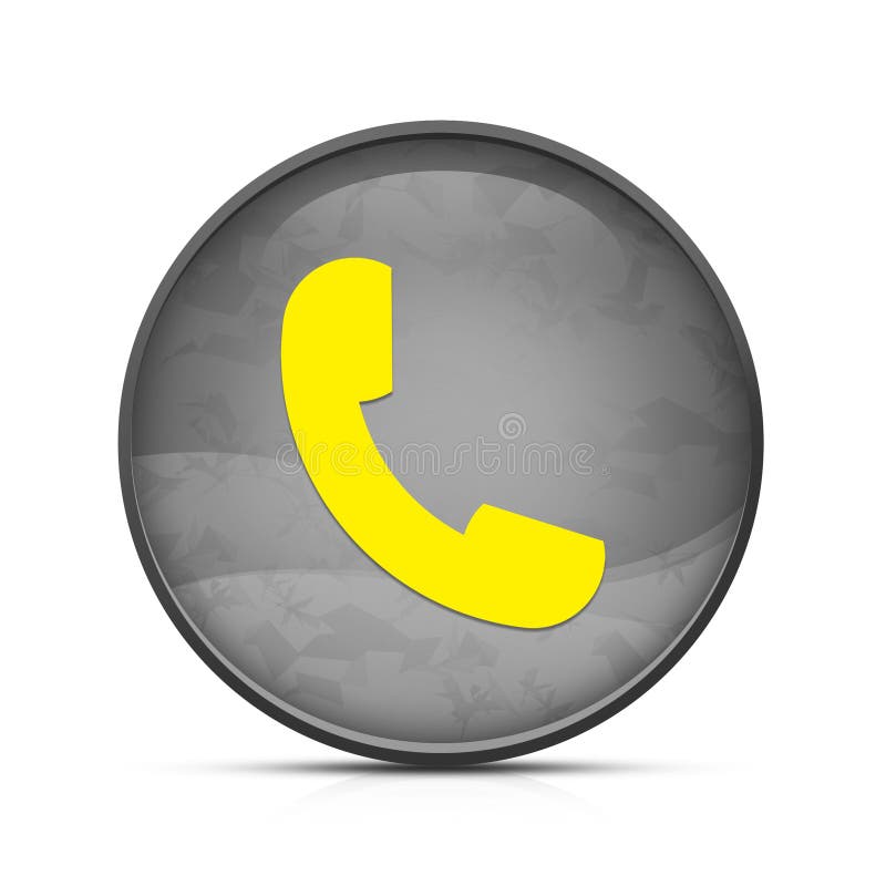 Phone Icon on Classy Splash Black Round Button Illustration Stock ...
