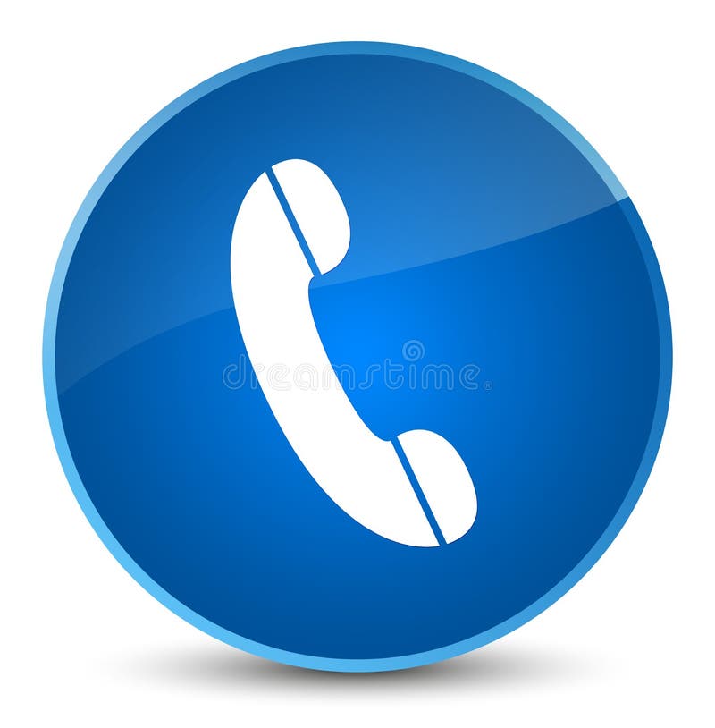 Phone Icon Elegant Blue Round Button Stock Illustration - Illustration ...