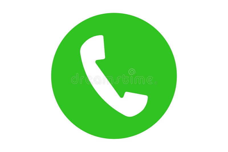 Phone Call Icon Set with Green Call Out Button and Red Hang Up Button ...