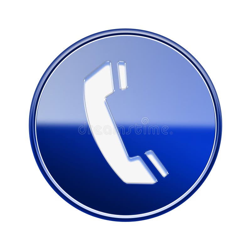 Phone icon glossy blue. stock illustration. Illustration of dark ...