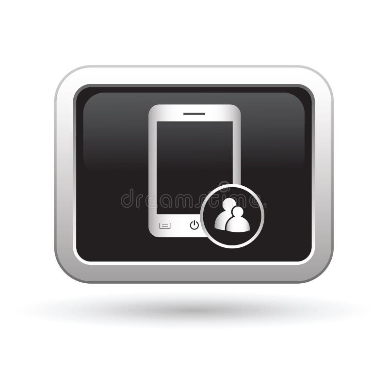 Phone icon with group menu stock vector. Illustration of ecommerce ...