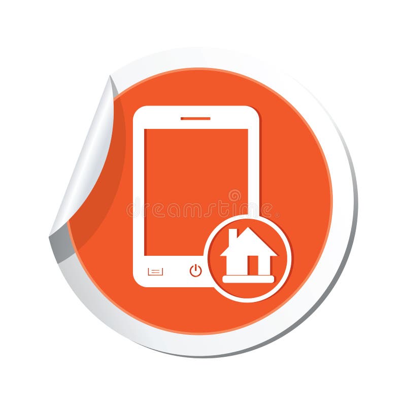 Phone icon with home menu stock vector. Illustration of page - 109840521