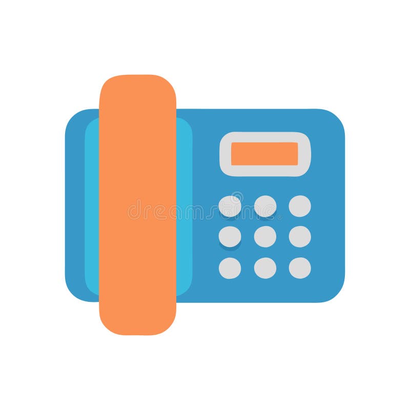 Phone Icon for Landline Communication Stock Vector - Illustration of ...