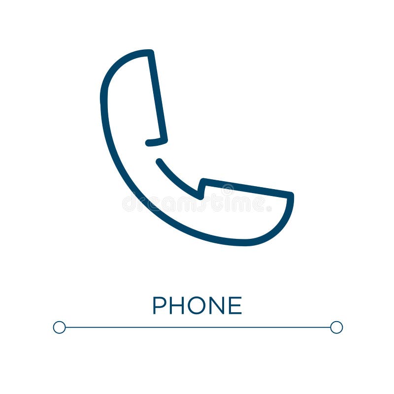 Phone Icon. Linear Vector Illustration. Outline Phone Icon Vector Stock ...