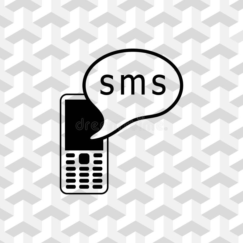 Phone Icon with Message Stock Vector Illustration Flat Design Stock ...
