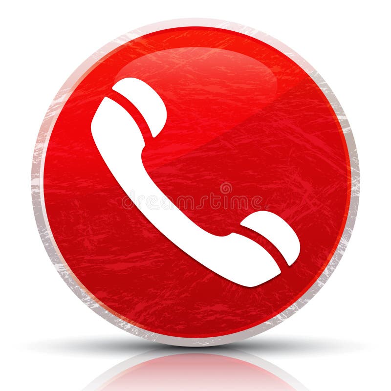 Phone Icon Metallic Grunge Abstract Red Round Button Illustration Stock ...