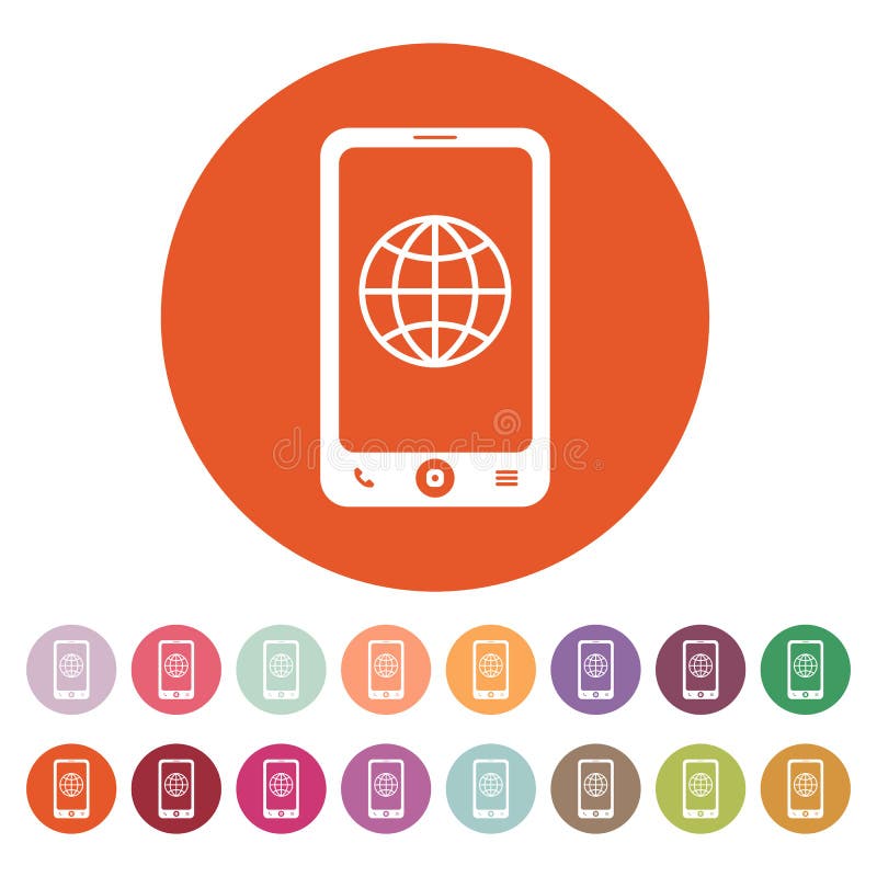 The Phone Icon. Network Symbol Stock Vector - Illustration of globe ...