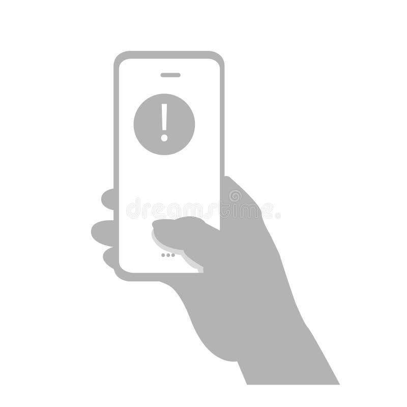 Phone Icon, Notification Concept, Warning, Vector Illustration Stock ...