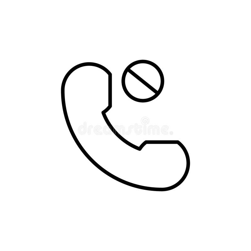 A Phone Icon Representing a Missed Call, Often Seen in Communication or ...