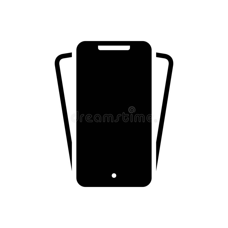 Black Solid Icon for Phone, Screen and Display Stock Vector ...