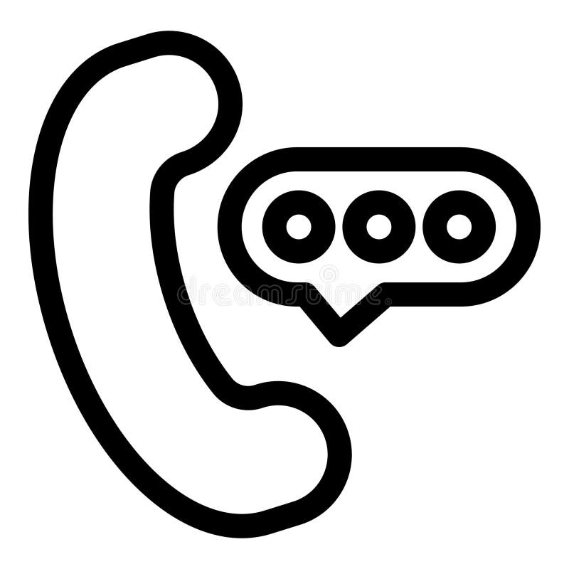 Phone Icon Showing Three Dots Representing Ongoing Call Stock ...