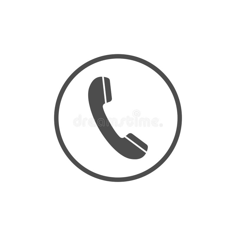 Phone Icon, Sign. Handset. Vector Illustration. Flat Design. Black ...
