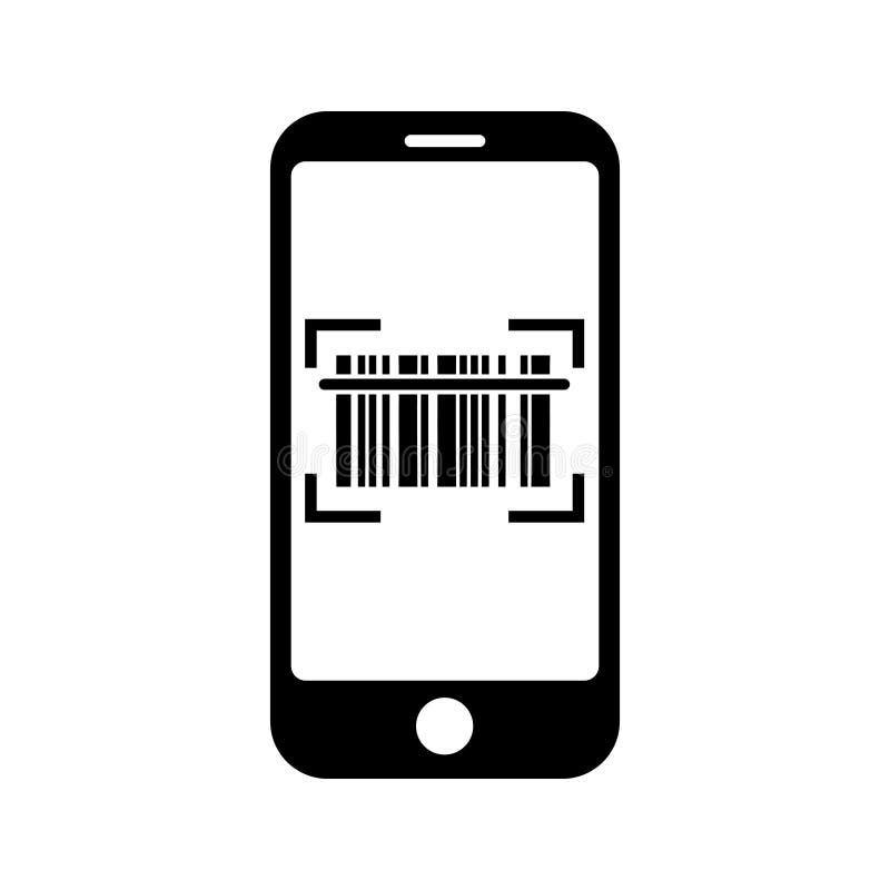 Phone Icon Telephone Icon Symbol with Barcode for App and Messenger ...