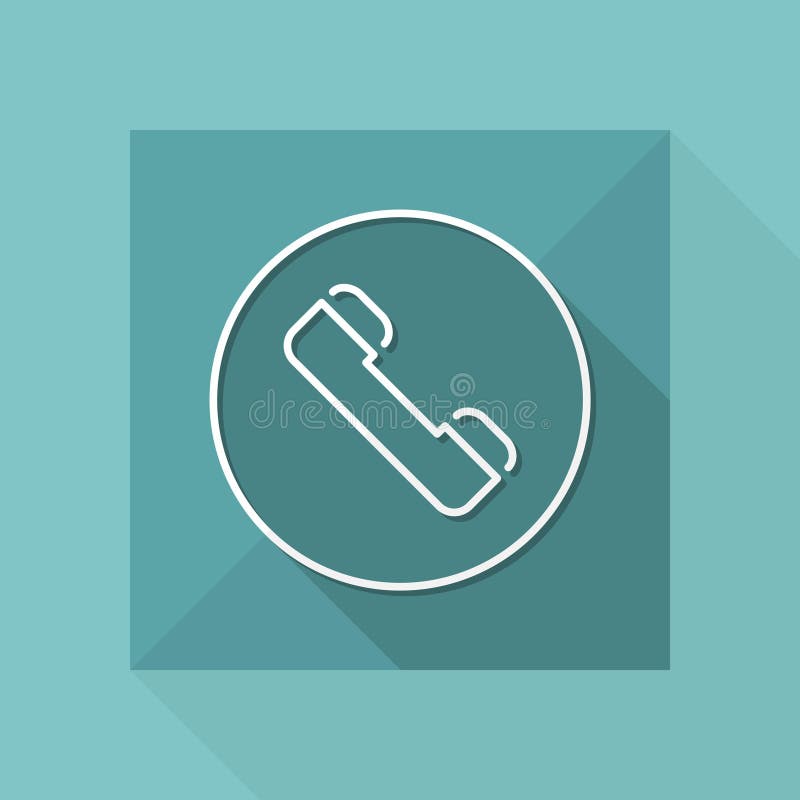 Phone icon - Thin series stock vector. Illustration of connection ...