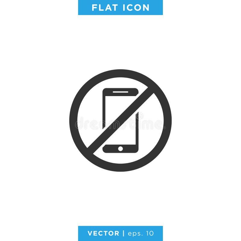 Phone Icon Vector Design Template. Prohibition Sign Stock Vector ...