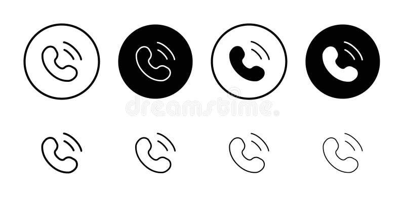 Phone Icon Outline Vector for Web Ui Stock Vector - Illustration of ...