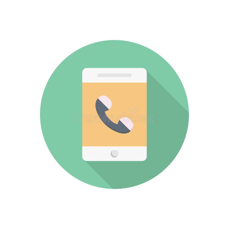 Phone Vector Flat Color Icon Stock Vector - Illustration of style ...