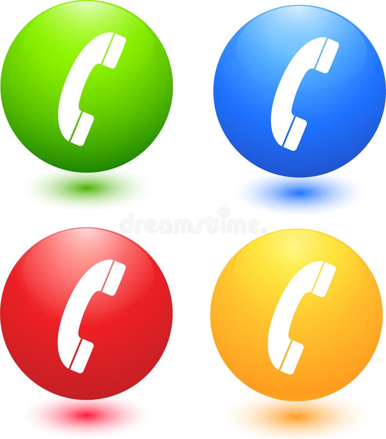Phone Icons stock vector. Illustration of center, circle - 10886857