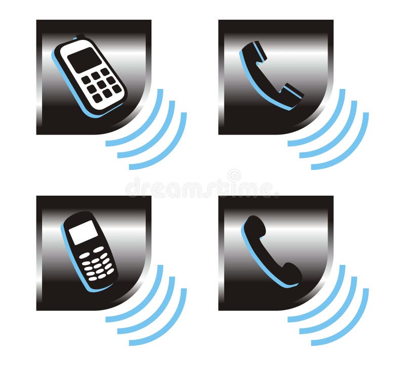 Vector Ringing Cell Phone Illustration Stock Vector - Illustration of ...