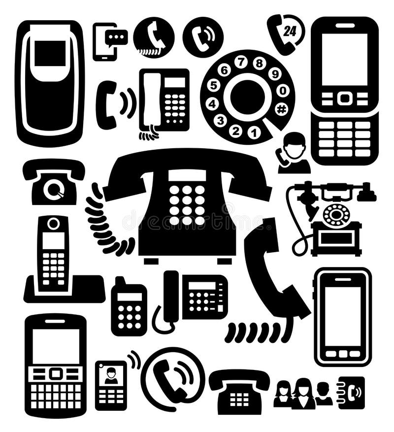 Phone icons stock vector. Illustration of smart, symbol - 28550107