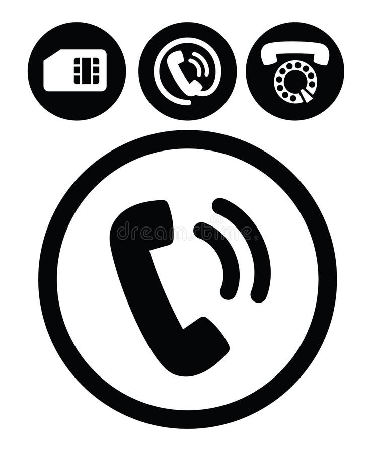Phone Icon, Sign. Handset. Vector Illustration. Flat Design. Black ...
