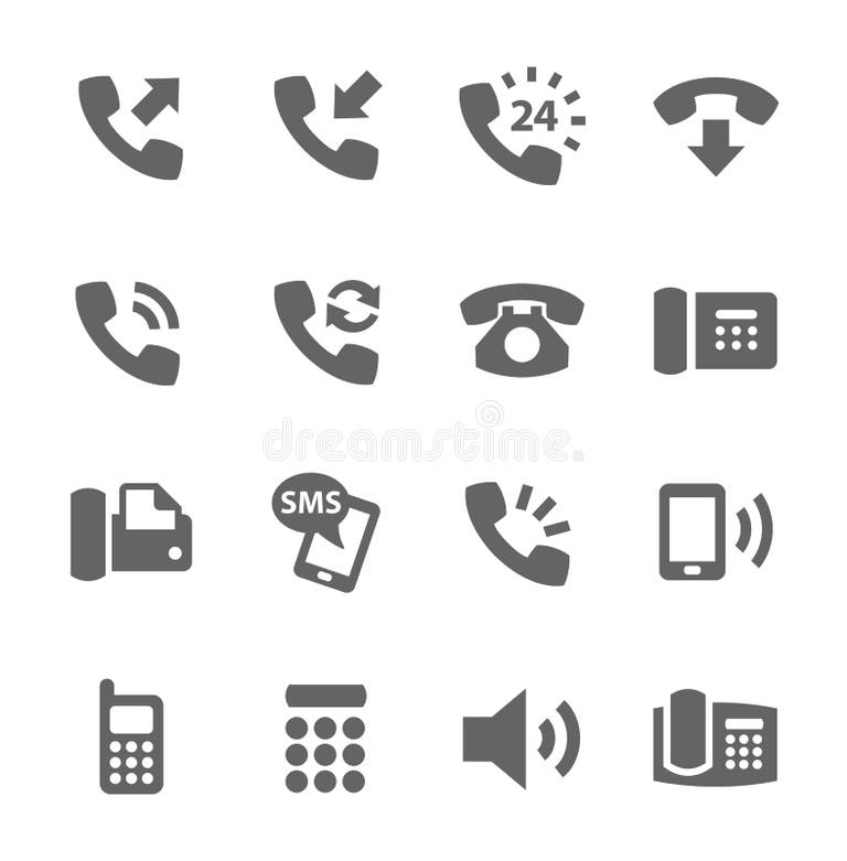 Mobile Phone Answer Icons Stock Illustrations – 1,869 Mobile Phone ...