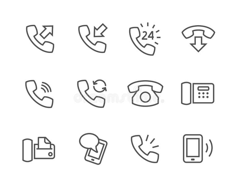 Mobile Phone Answer Icons Stock Illustrations – 1,869 Mobile Phone ...