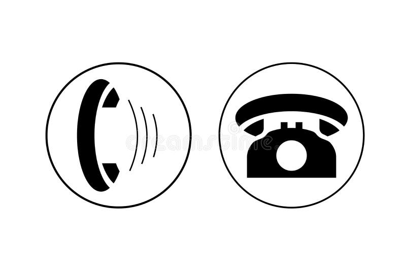 Icons Telephone Bw Stock Illustrations – 14 Icons Telephone Bw Stock ...