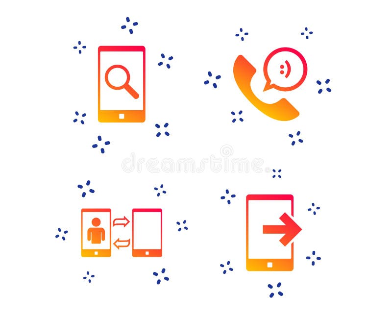Phone Icons. Call Center Support Symbol. Vector Stock Vector ...